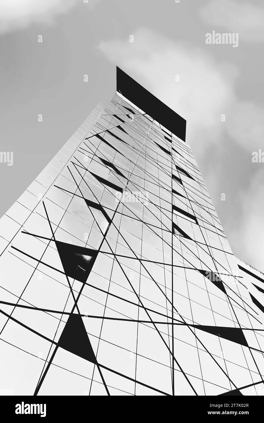 This stock photo features a building with a clock on the front of it ...