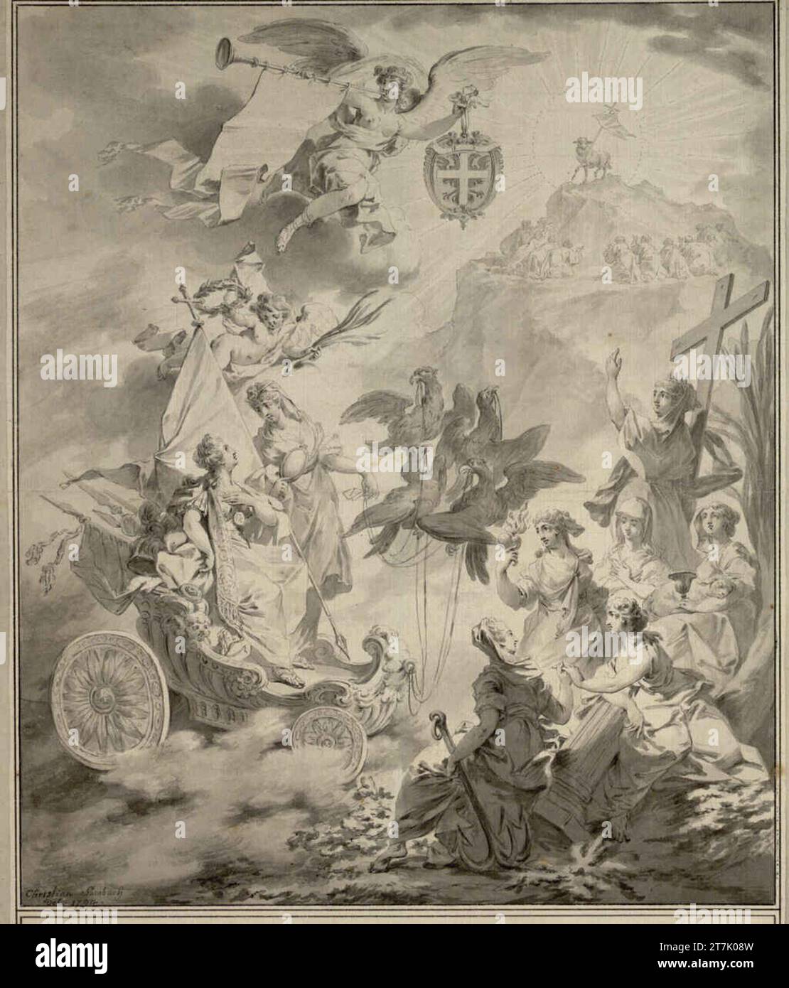 Johann Christian Sambach Promotional sheet of the Sternkreuz Order ...