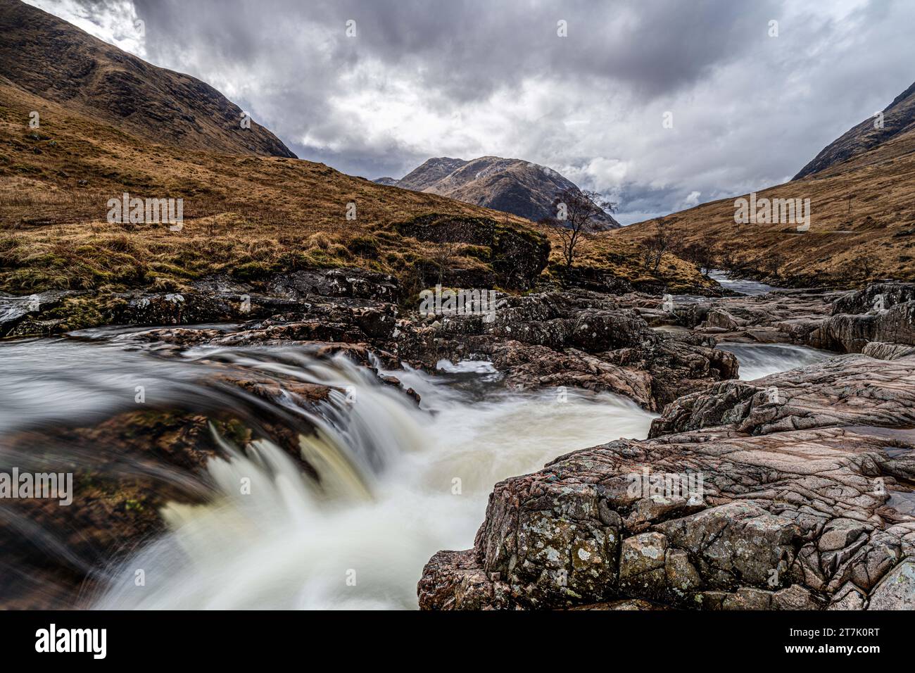 Glen Etive Falls and Triple Falls, Glen Etive, Scotland Stock Photo - Alamy