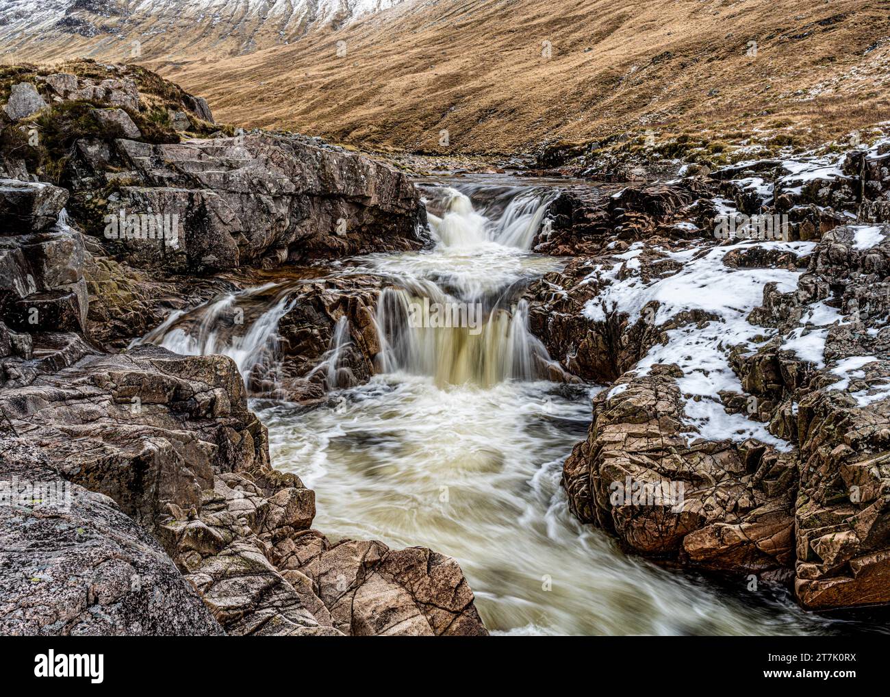 Glen Etive Falls and Triple Falls, Glen Etive, Scotland Stock Photo - Alamy