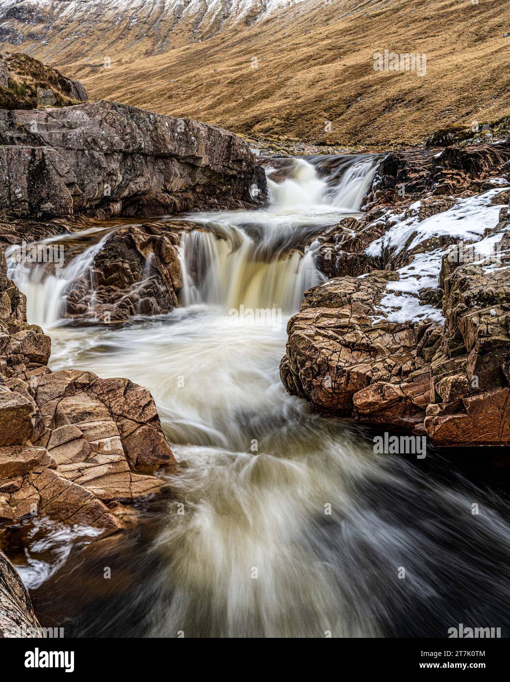 Glen Etive Falls and Triple Falls, Glen Etive, Scotland Stock Photo - Alamy