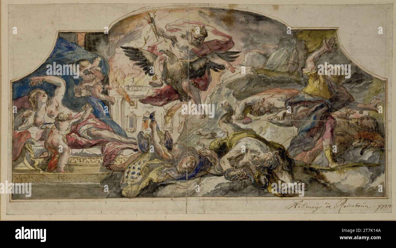 Johann Michael Rottmayr Mythological allegory of the four elements ...