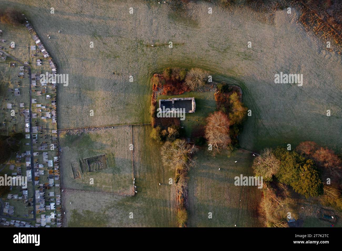 Aerial view glendalough cemetery hi-res stock photography and images ...