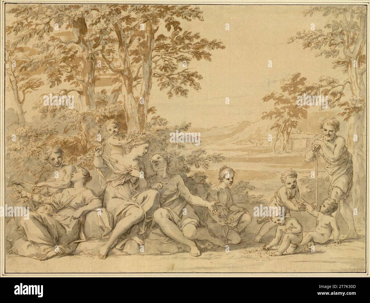 Marco Antonio Franceschini Allegory of flora. Two young couples rest in ...