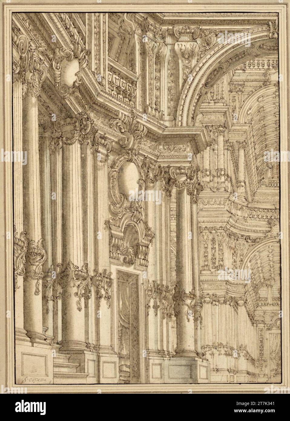 Anonym The left half of a splendid two -storey, open -up dome hall with ...