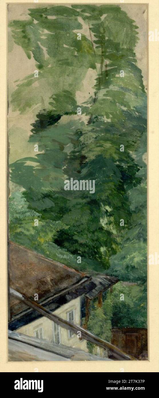 Franz Hofer View out of the window. Gouache, deckwehs Stock Photo - Alamy