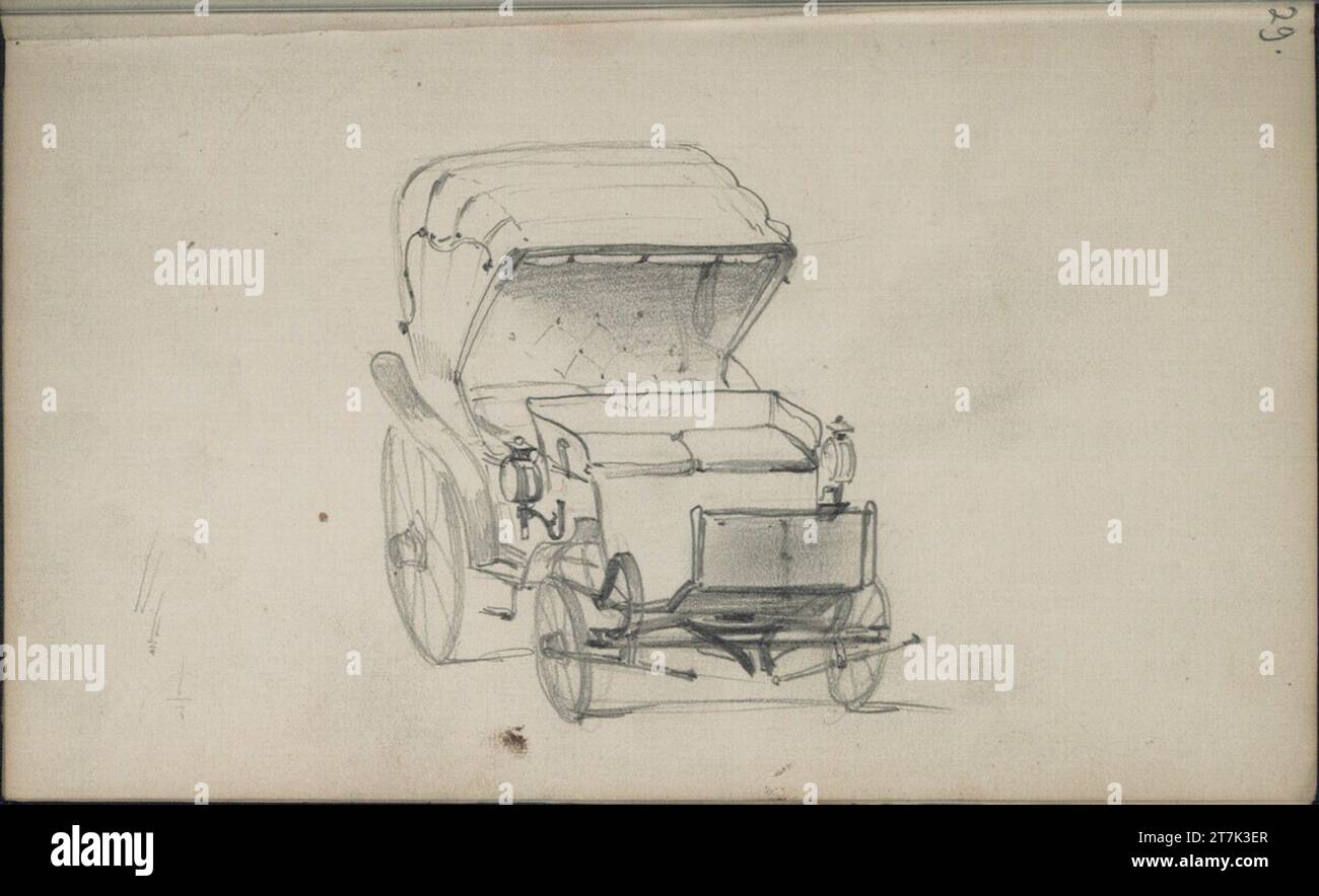 Joseph Holzer Study of a carriage. Pencil around 1843 Stock Photo - Alamy