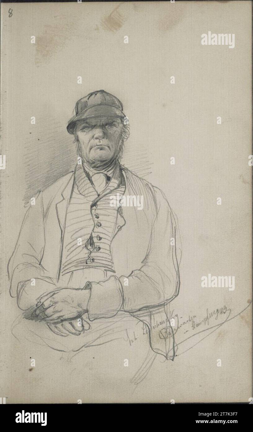 Joseph Holzer Portrait of the lifeguard of stamps. Pencil 1843 , 1843 ...