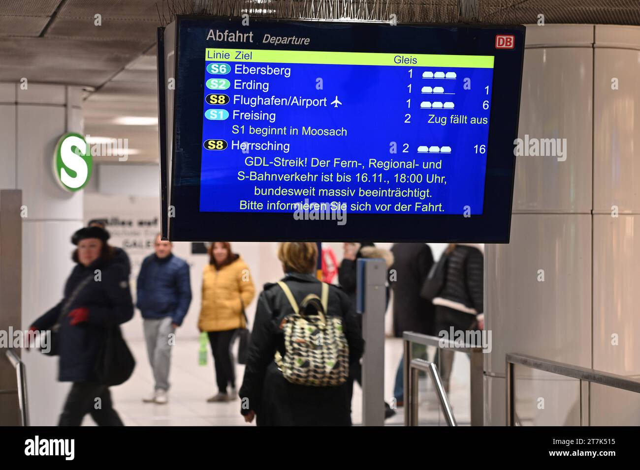 Deutsche Bahn: Streik der Gewerkschaft GDL am 16.11.2023 am ...