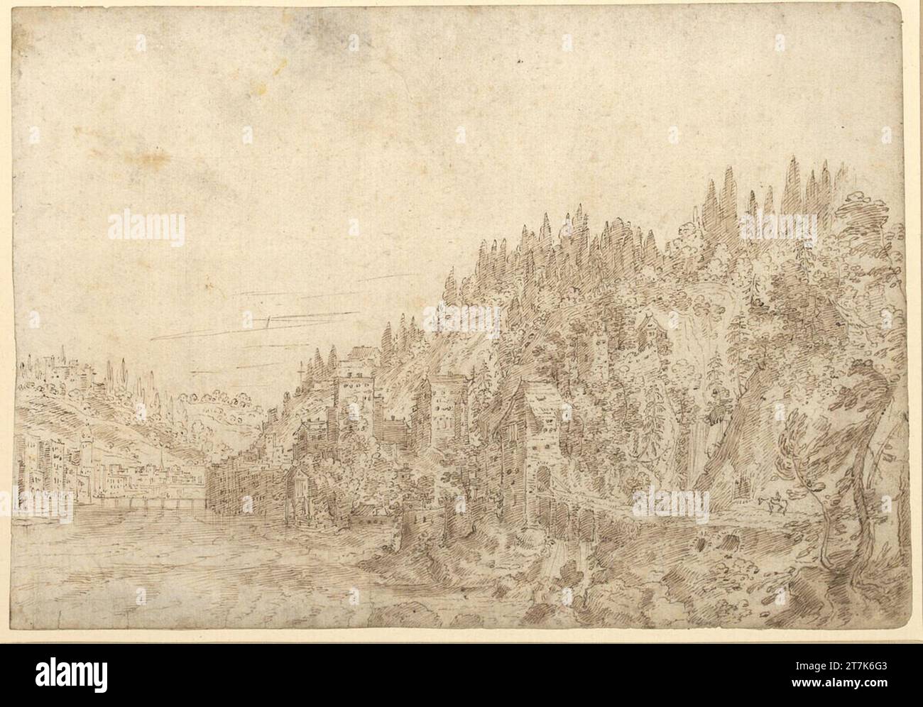 Lucas van Valckenborch der Ältere View of the Capuchin mountain banks ...