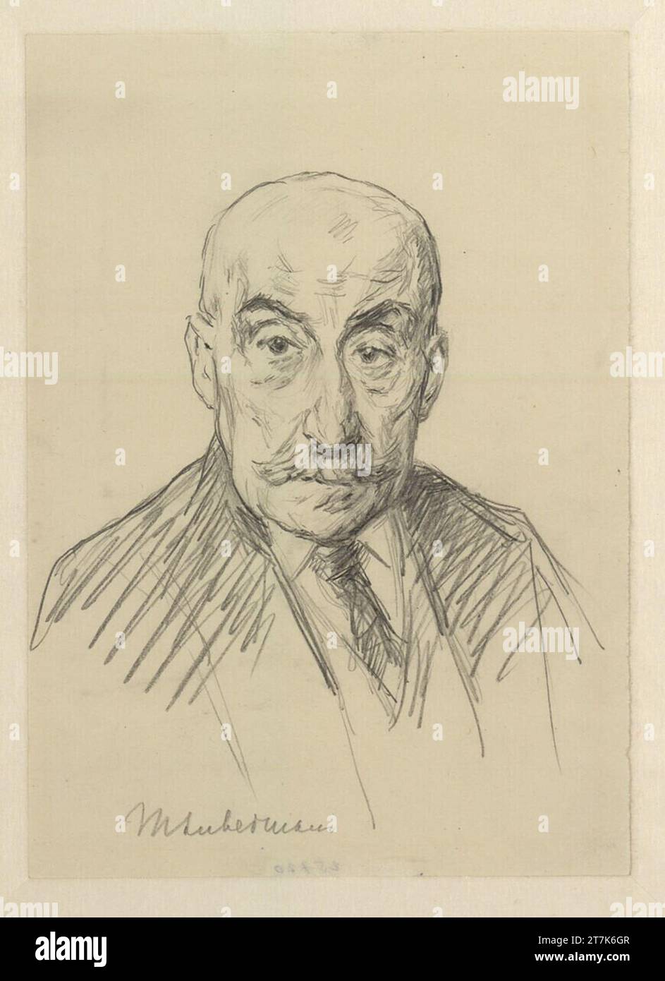 Max Liebermann Self -portrait. Pencil Stock Photo - Alamy
