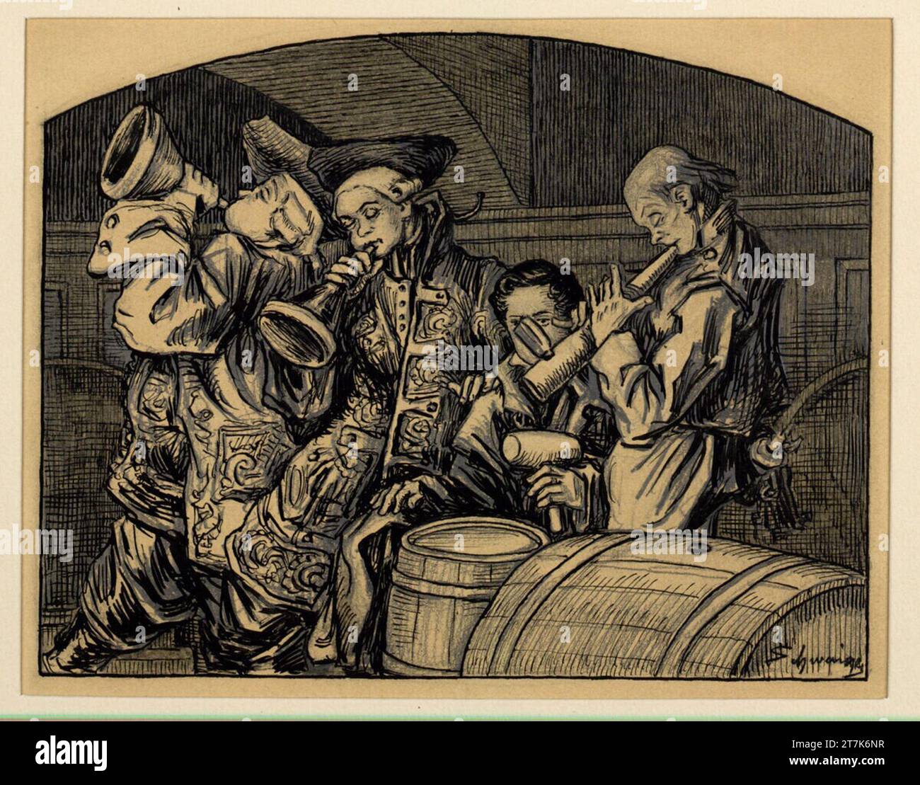 Hanuš Johann Peter Paul Schwaiger One of 40 drawings on 32 boxes ...