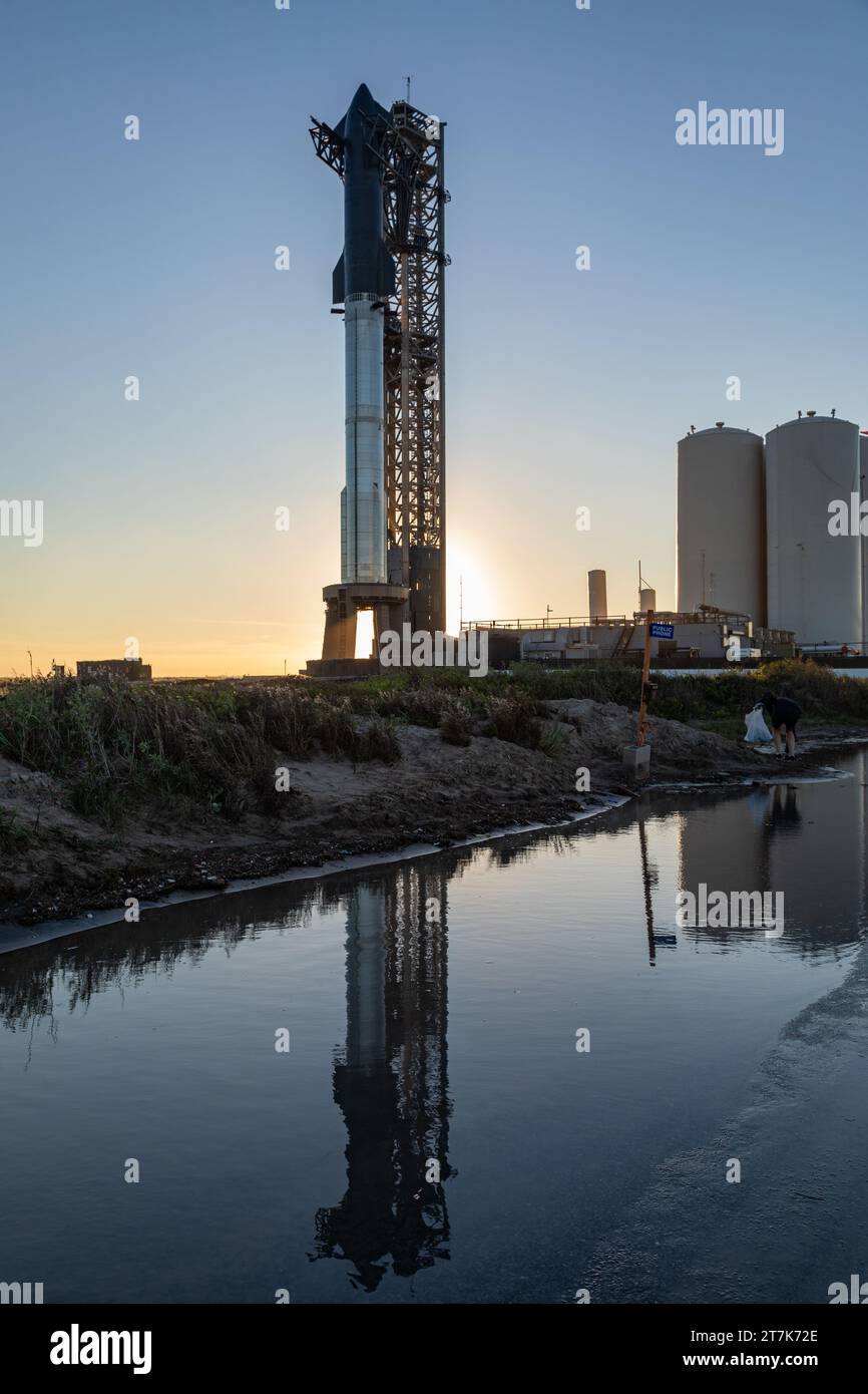 Boca Chica, Cameron County. 15th Nov, 2023. SpaceX Starship Test Flight ...
