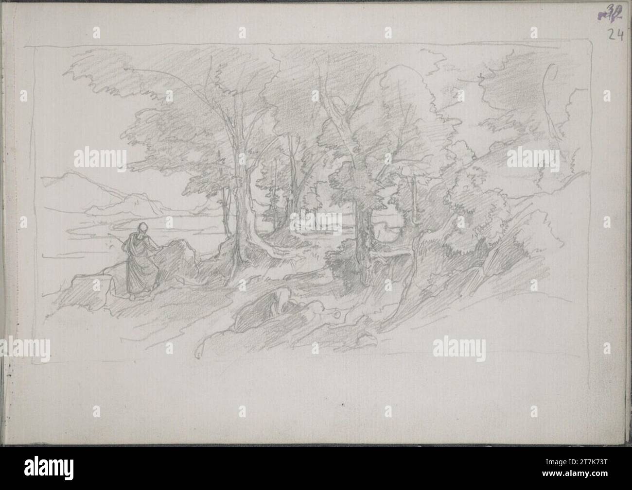 Ernst Christian Johann Friedrich Preller der Ältere Roman sketchbook ...