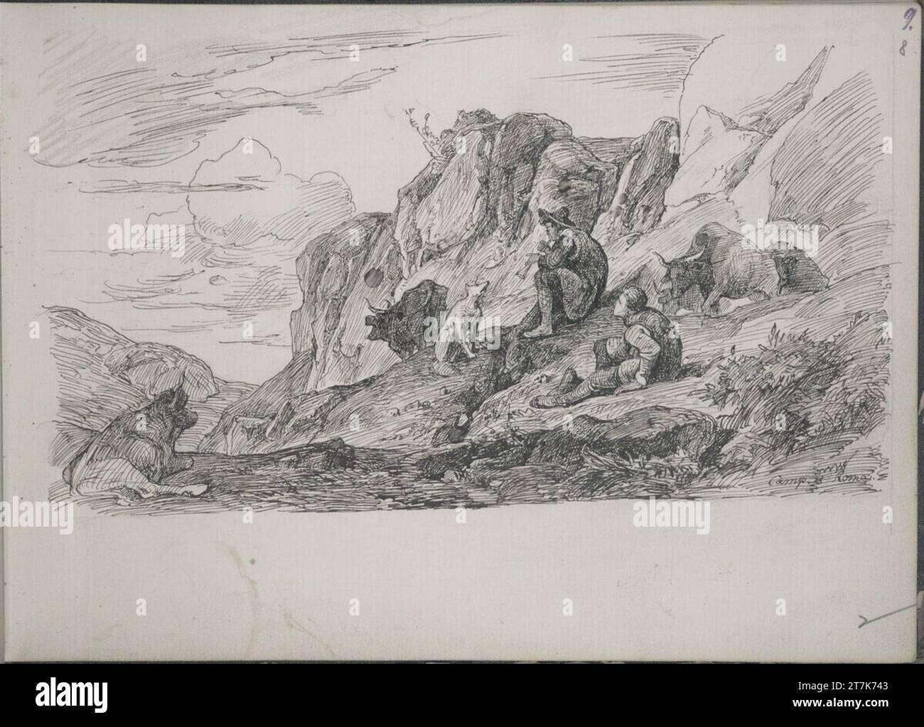 Ernst Christian Johann Friedrich Preller der Ältere Roman sketchbook ...