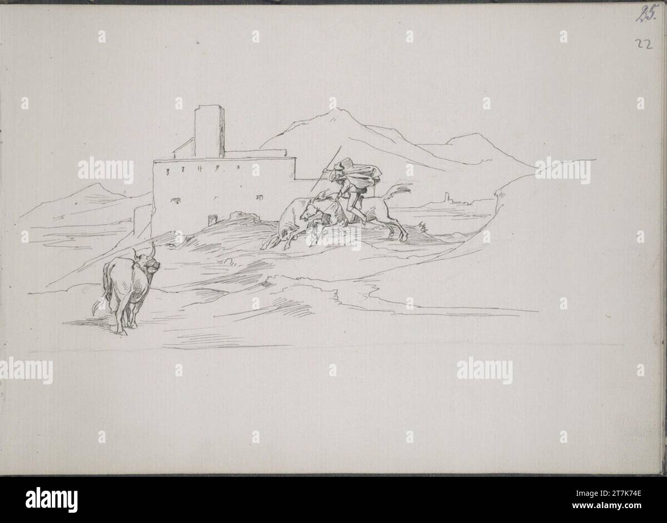 Ernst Christian Johann Friedrich Preller der Ältere Roman sketchbook: A ...