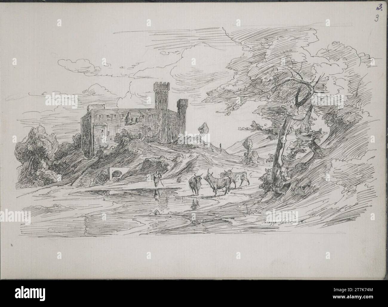 Ernst Christian Johann Friedrich Preller der Ältere Roman sketchbook ...