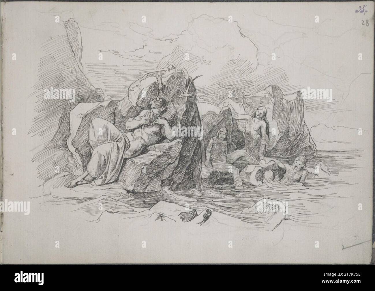 Ernst Christian Johann Friedrich Preller der Ältere Roman sketchbook ...