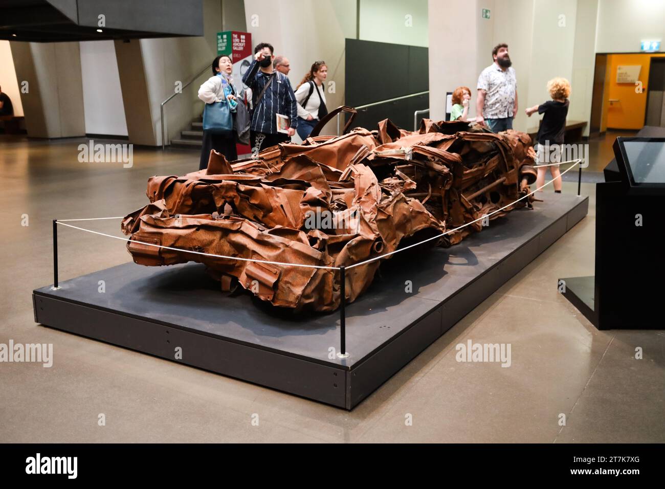 Mangled remains of Iraqi car destroyed in street bombing of Baghdad's ...