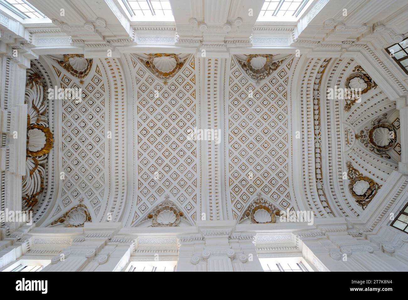 Interior of Ericsberg castle chapel, the roof, Södermanland, Sweden ...