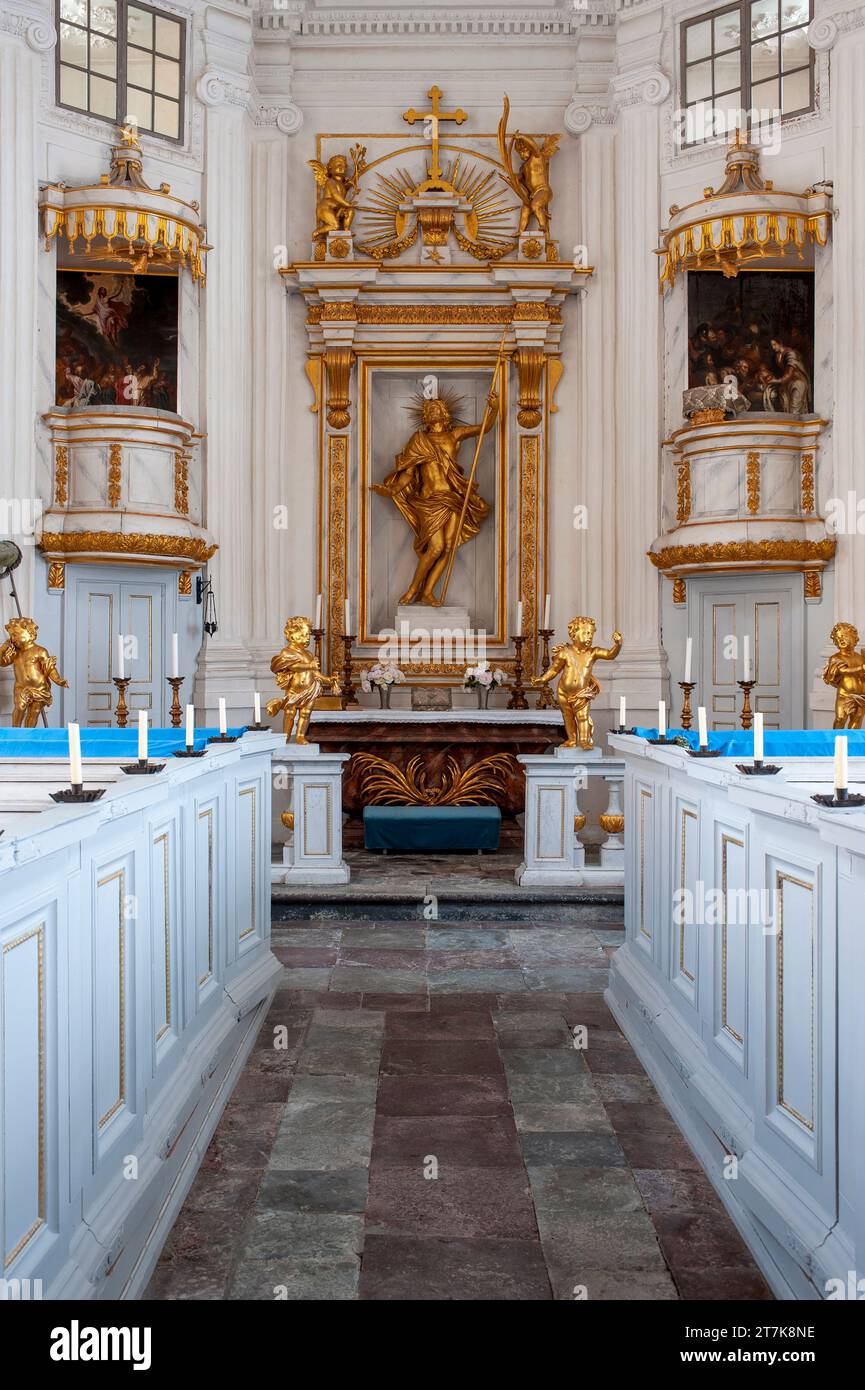 Interior of Ericsberg castle chapel, Södermanland, Sweden Stock Photo ...