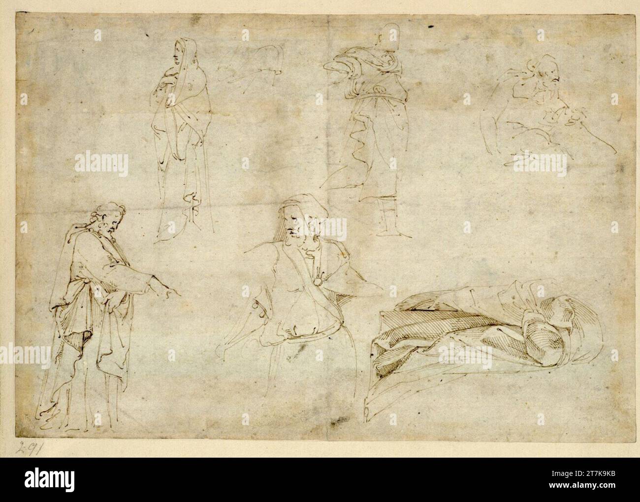 Girolamo Sellari gen. da Carpi Five studies for Paul in Raffaels ...