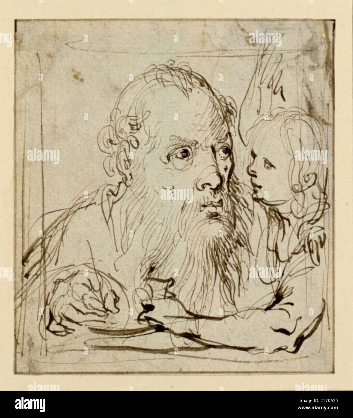 Anonym The evangelist Matthew. Feder in brown 17. Century , 17th ...