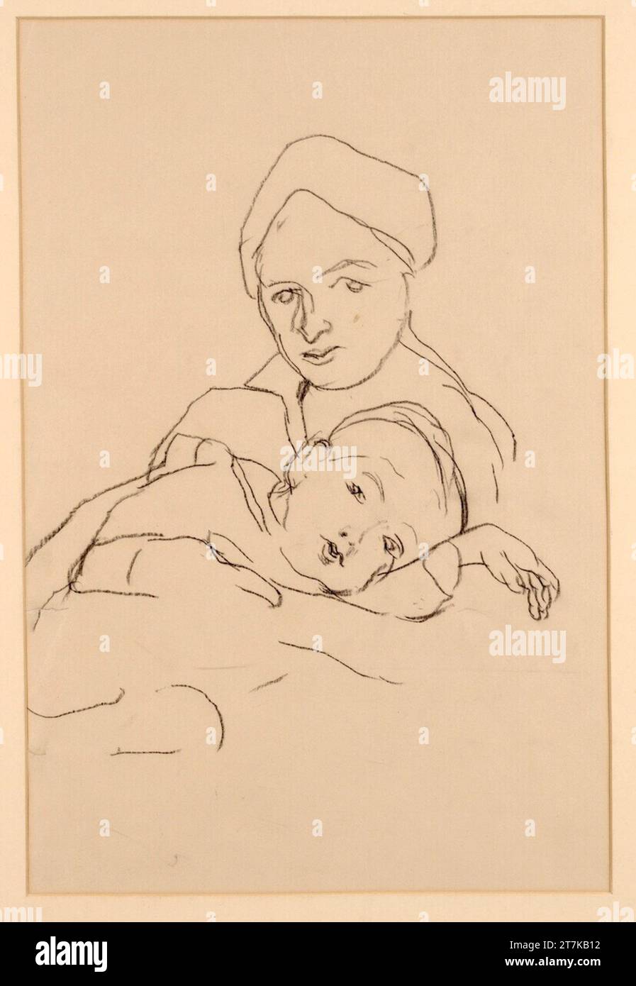 Felix Esterl Mother Child. Coal Stock Photo - Alamy