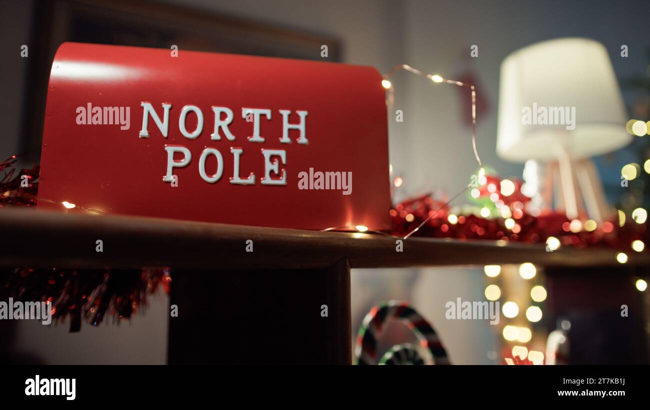 Red letterbox for christmas letters Stock Photo - Alamy