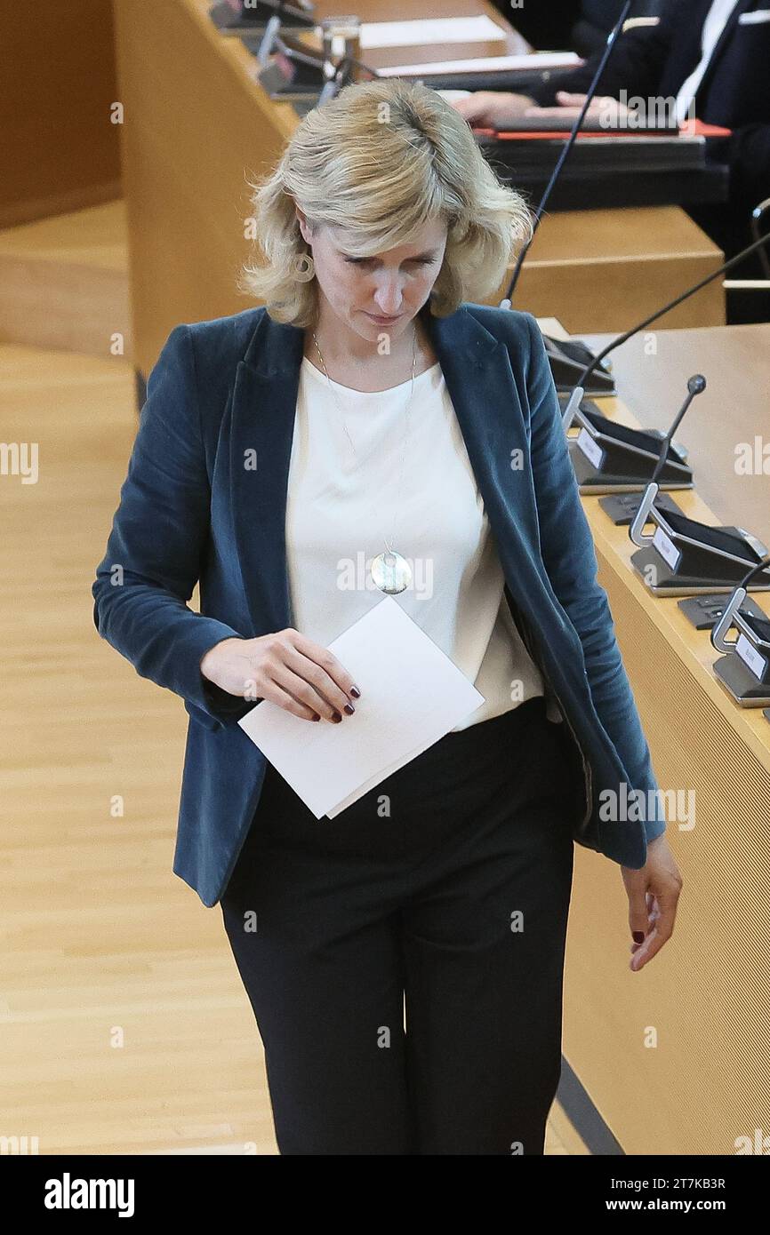 Namur, Belgium. 16th Nov, 2023. Walloon Minister for Environment ...