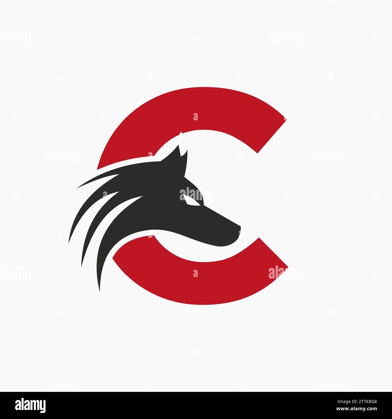 Letter C Wolf Logo. Wolf Symbol Vector Template Stock Vector Image ...