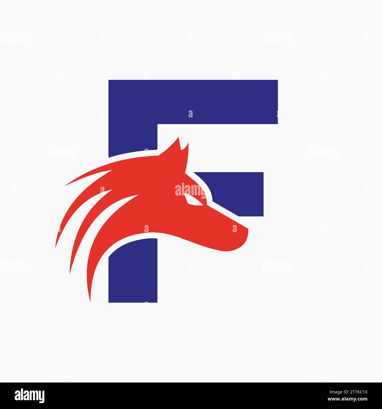 Letter F Wolf Logo. Wolf Symbol Vector Template Stock Vector Image ...