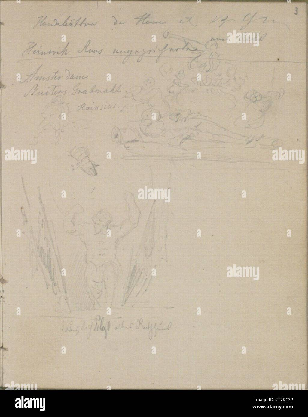 Josef Danhauser Sketch to Rombout Verulst's "Grave Michiel de Ruyters"; Sketch according to ...