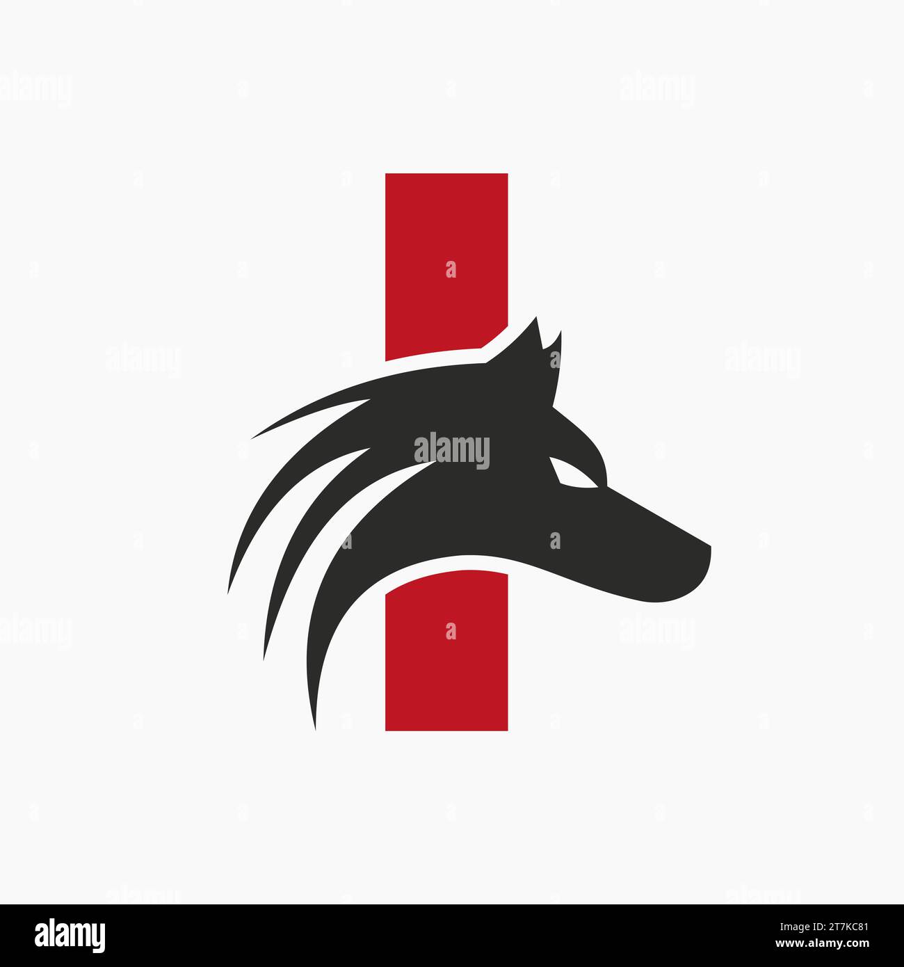 Letter I Wolf Logo. Wolf Symbol Vector Template Stock Vector Image ...