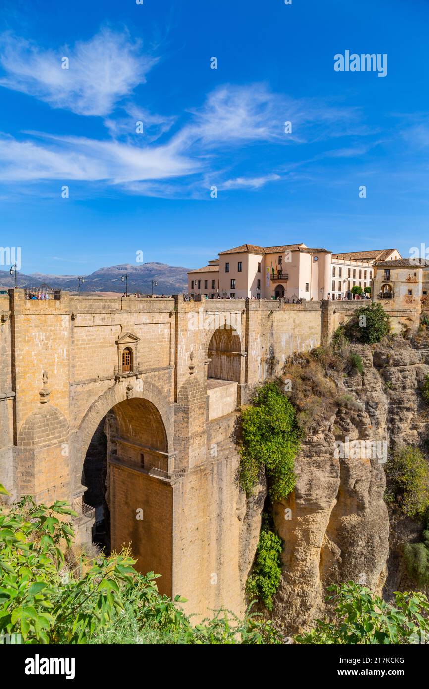 Ronda, Andalusia, Spain - October 7, 2023: Famous new Roman Bridge ...