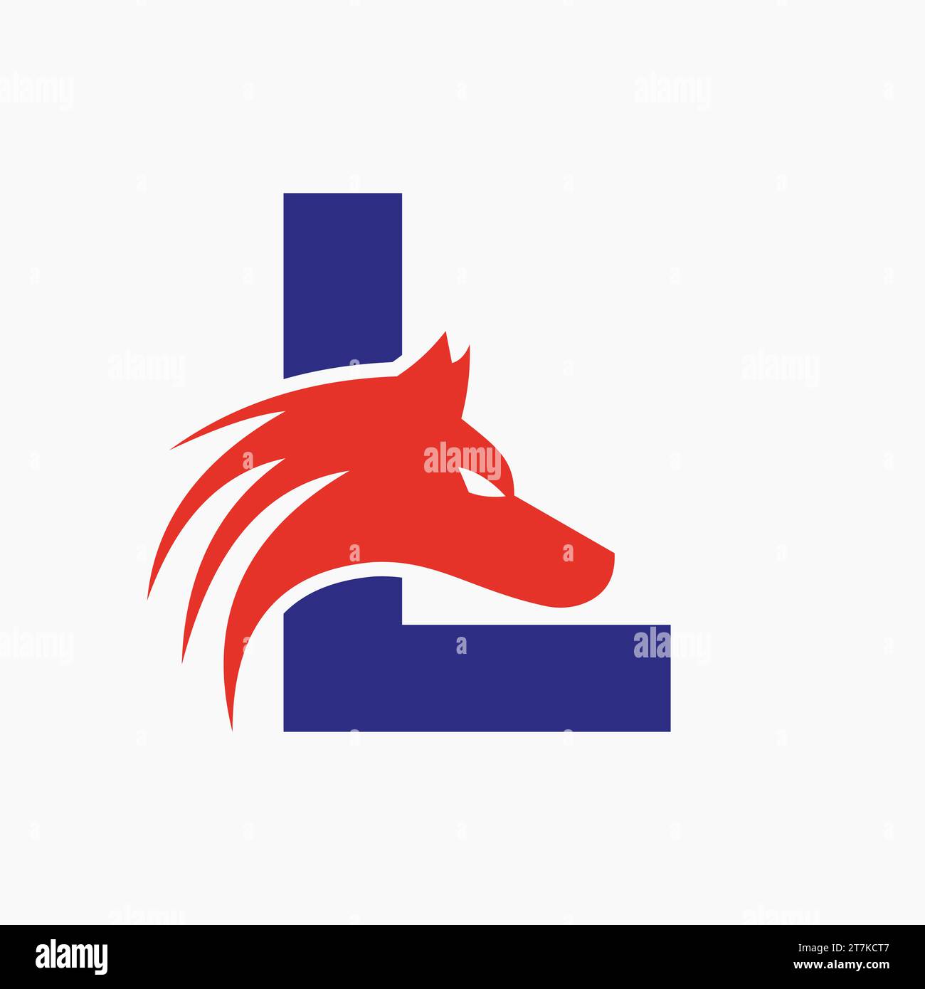 Letter L Wolf Logo. Wolf Symbol Vector Template Stock Vector Image ...