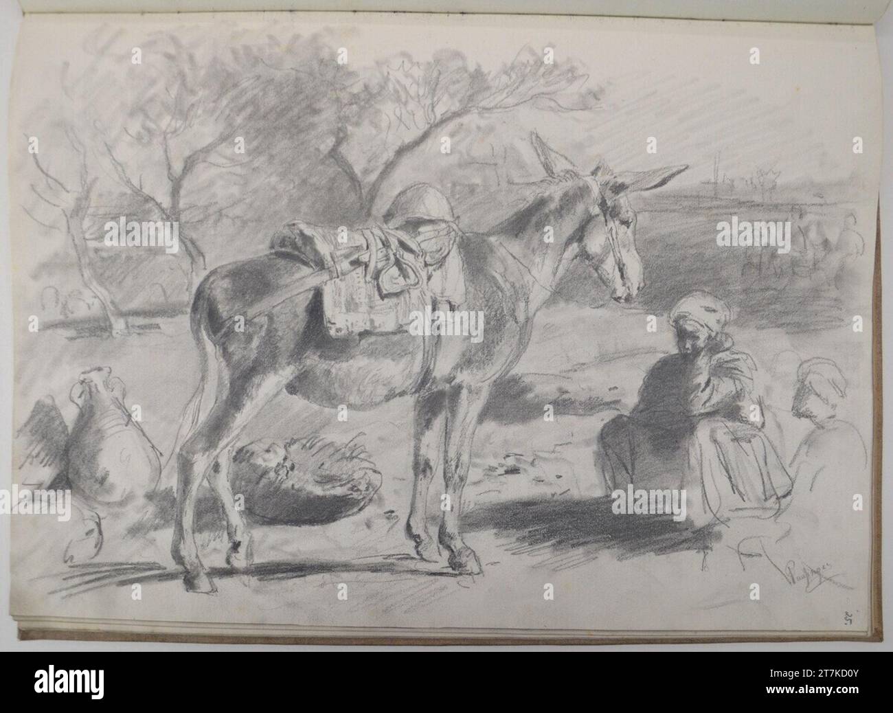 Franz von Pausinger Sketch for the "an orientation trip" of the Crown ...