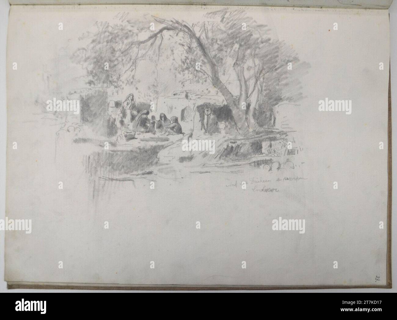 Franz von Pausinger Sketch for the "an orientation trip" of the Crown ...