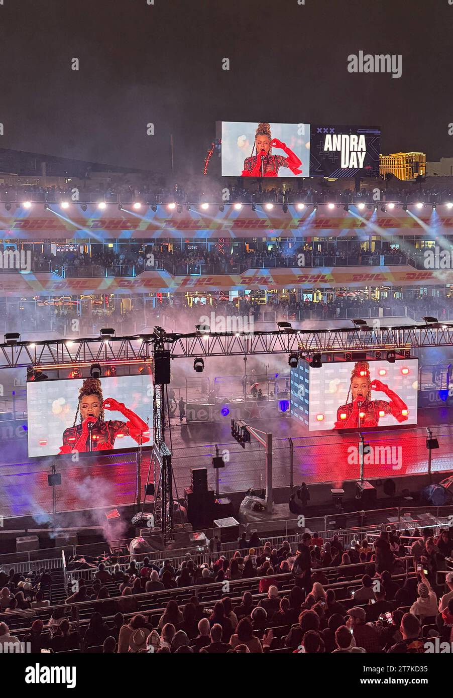 LAS VEGAS, NV - NOVEMBER 15: Andra Day performs at the Formula 1 Las ...