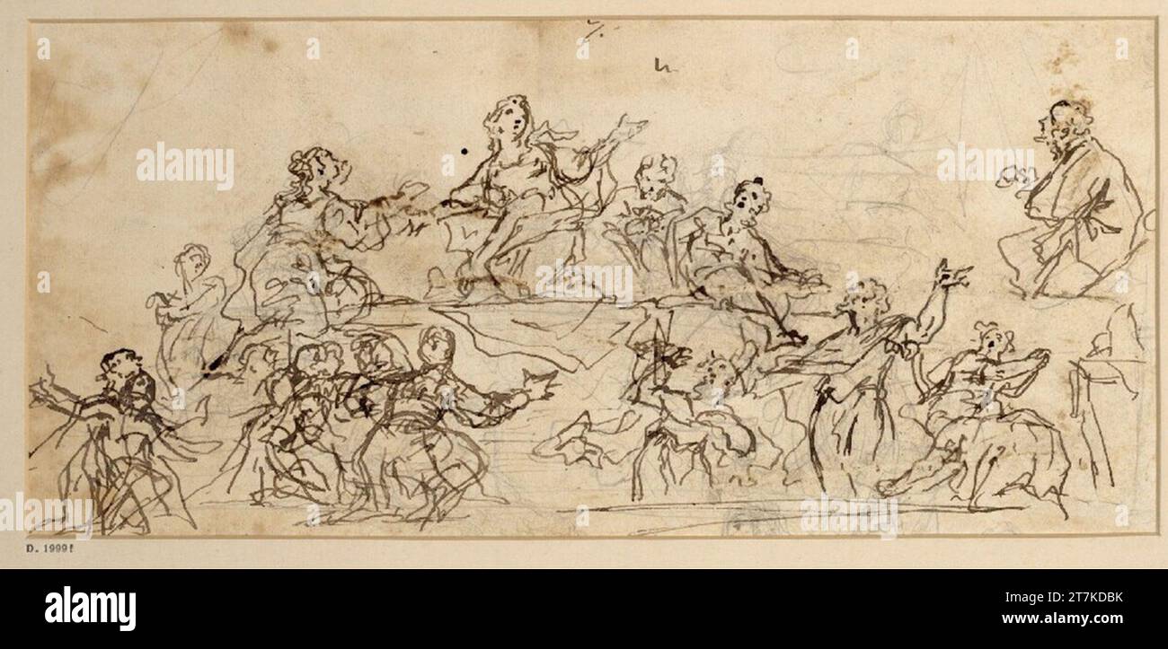 Daniel Gran The Pentecost miracle (study on a ceiling picture in ...