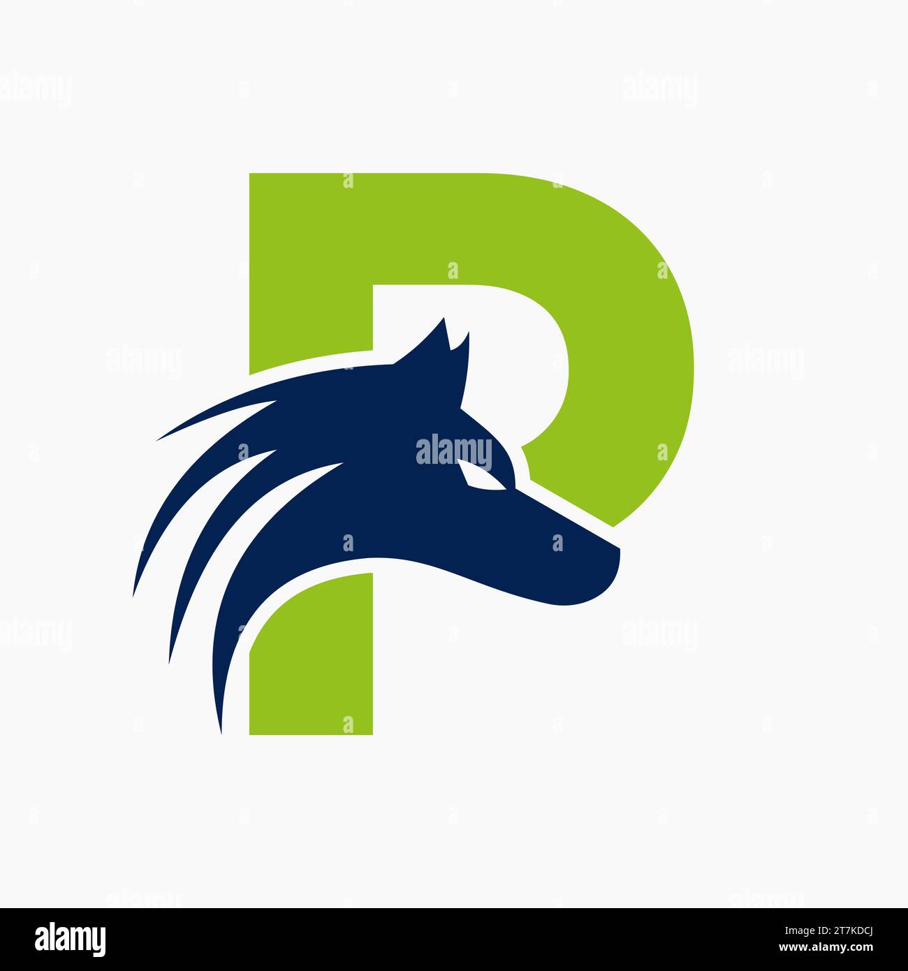 Letter P Wolf Logo. Wolf Symbol Vector Template Stock Vector Image ...