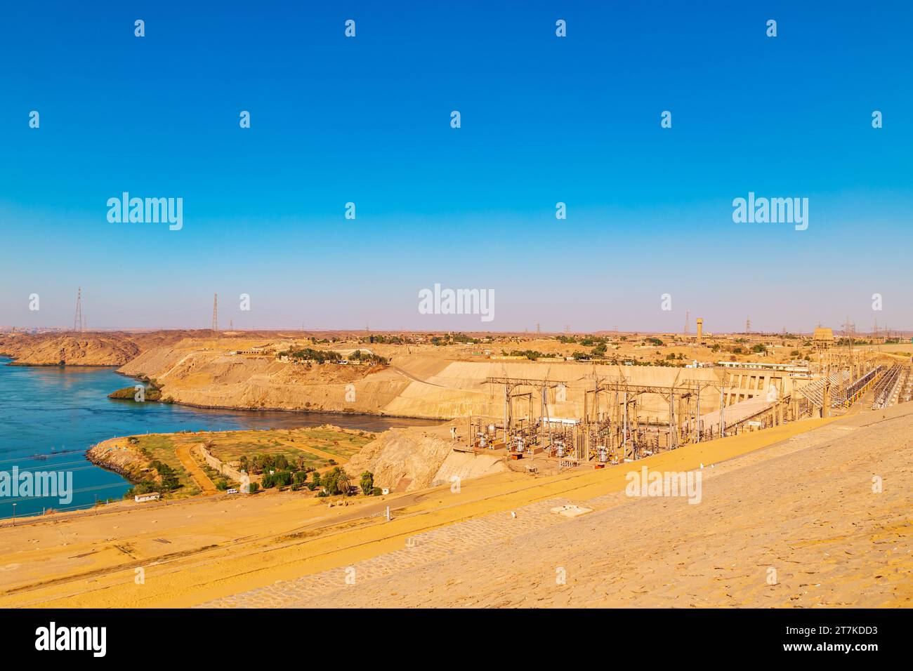 High Dam in Aswan. Hydroelectric power generation. Aswan hydroelectric ...