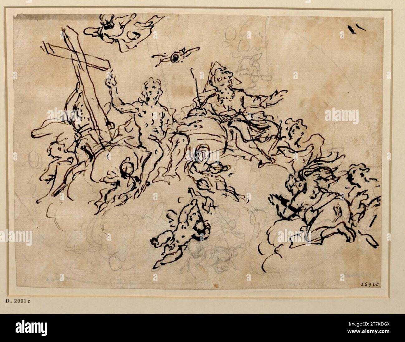 Daniel Gran The triumphant trinity. Feder, Bleigriffel Stock Photo - Alamy