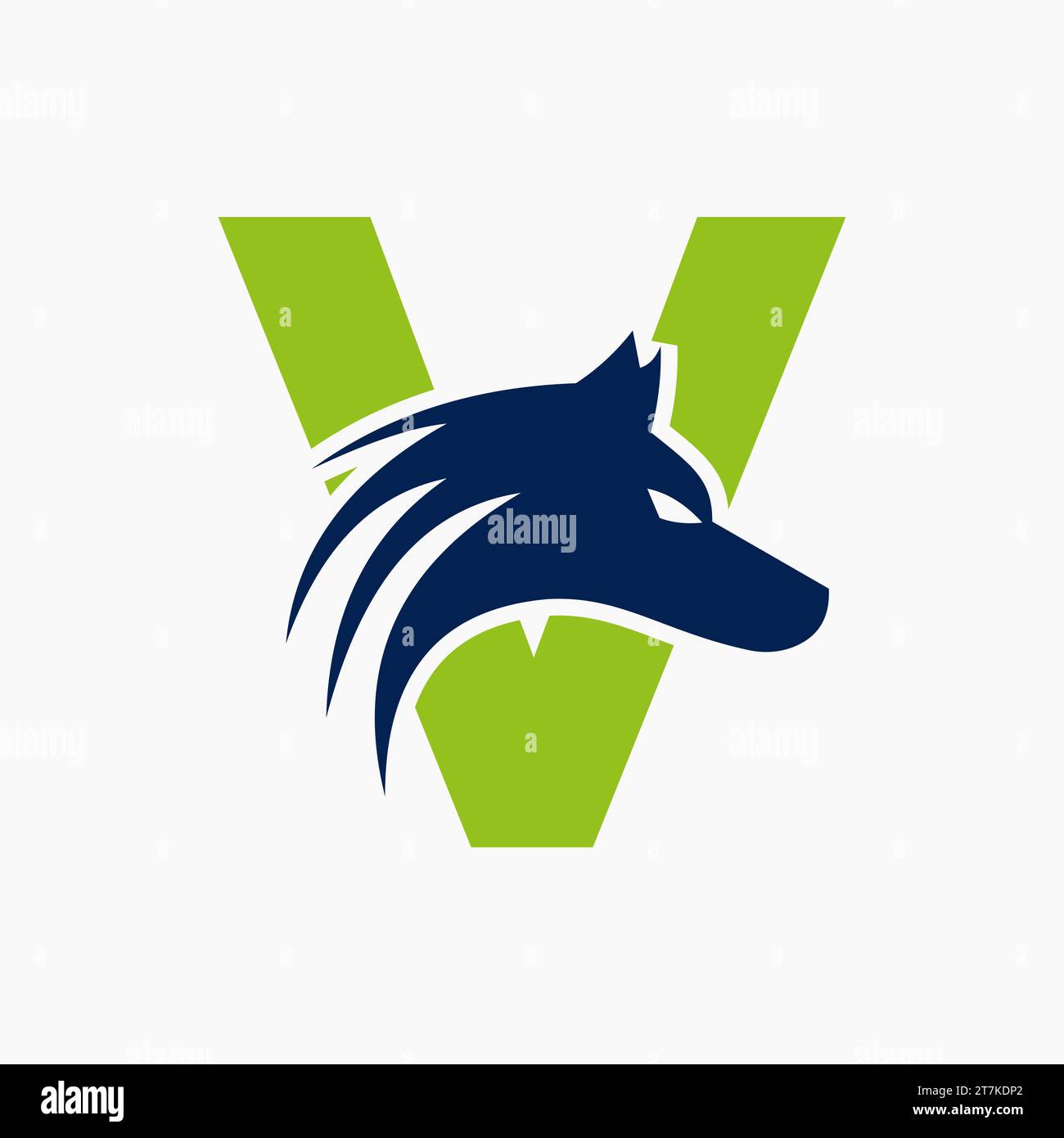 Letter V Wolf Logo. Wolf Symbol Vector Template Stock Vector Image ...