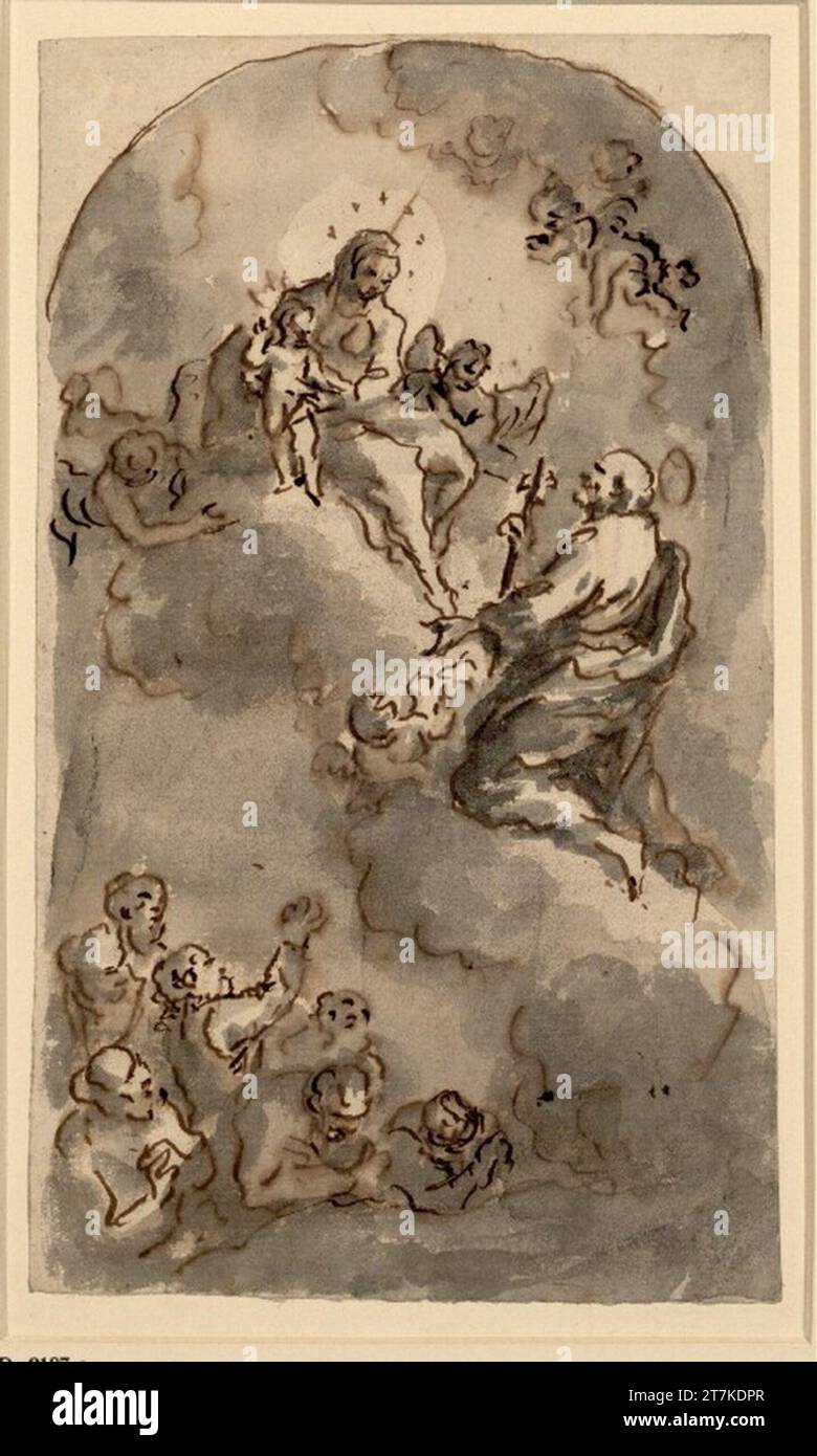 Leopold Mitterhofer Saint Josef as the bitters of the poor souls. Feder ...