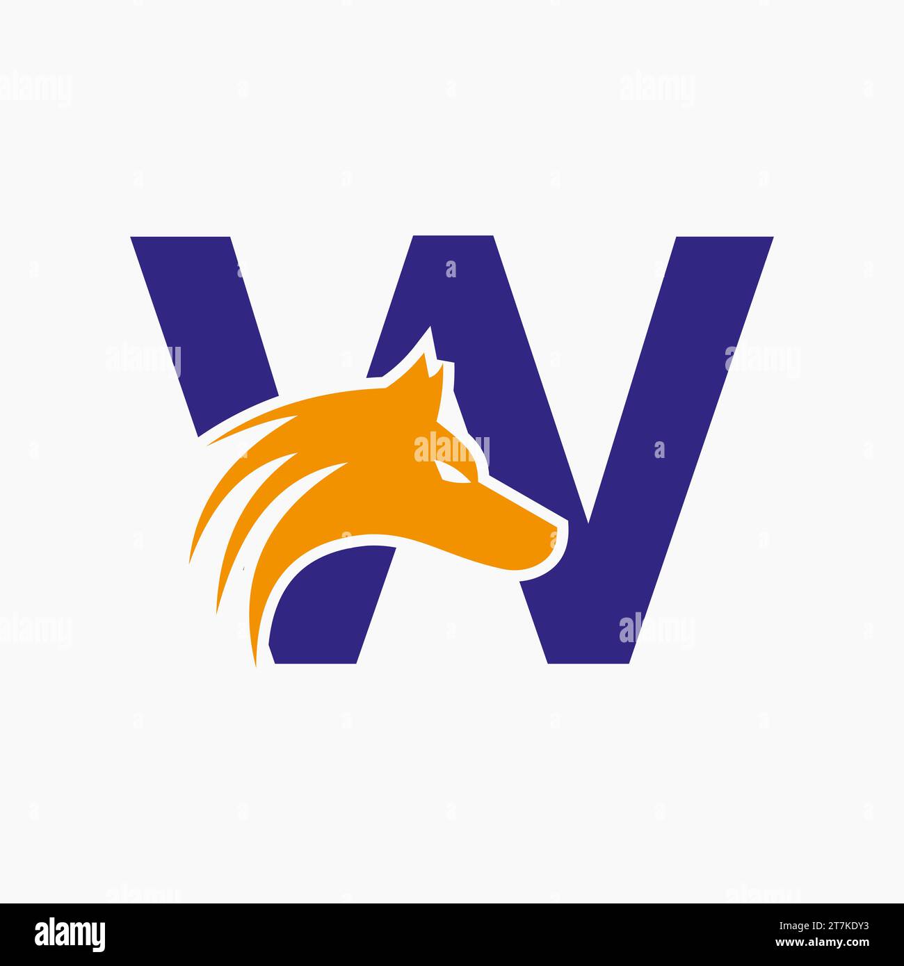Letter W Wolf Logo. Wolf Symbol Vector Template Stock Vector Image ...