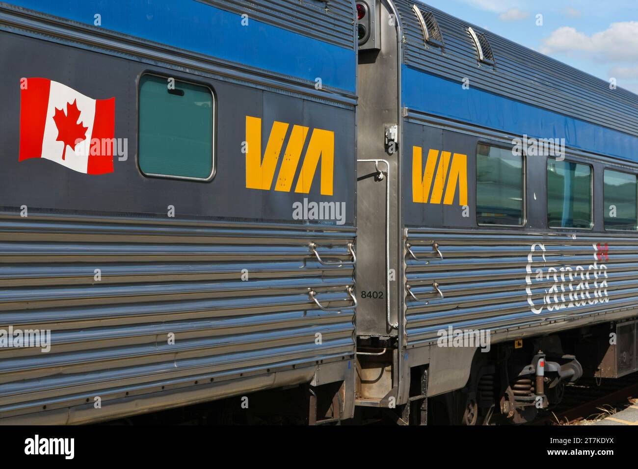 THE CANADIAN TRANSCONTINENTAL PASSENGER TRAIN TORONTO VANCOUVER Stock ...