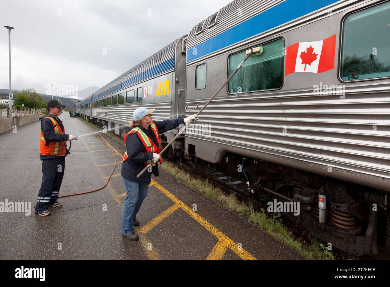 THE CANADIAN TRANSCONTINENTAL PASSENGER TRAIN TORONTO VANCOUVER Stock ...