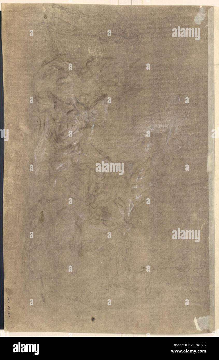 Lucas Stipperger Sketch: figures in a landscape. Leading handles, chalk ...