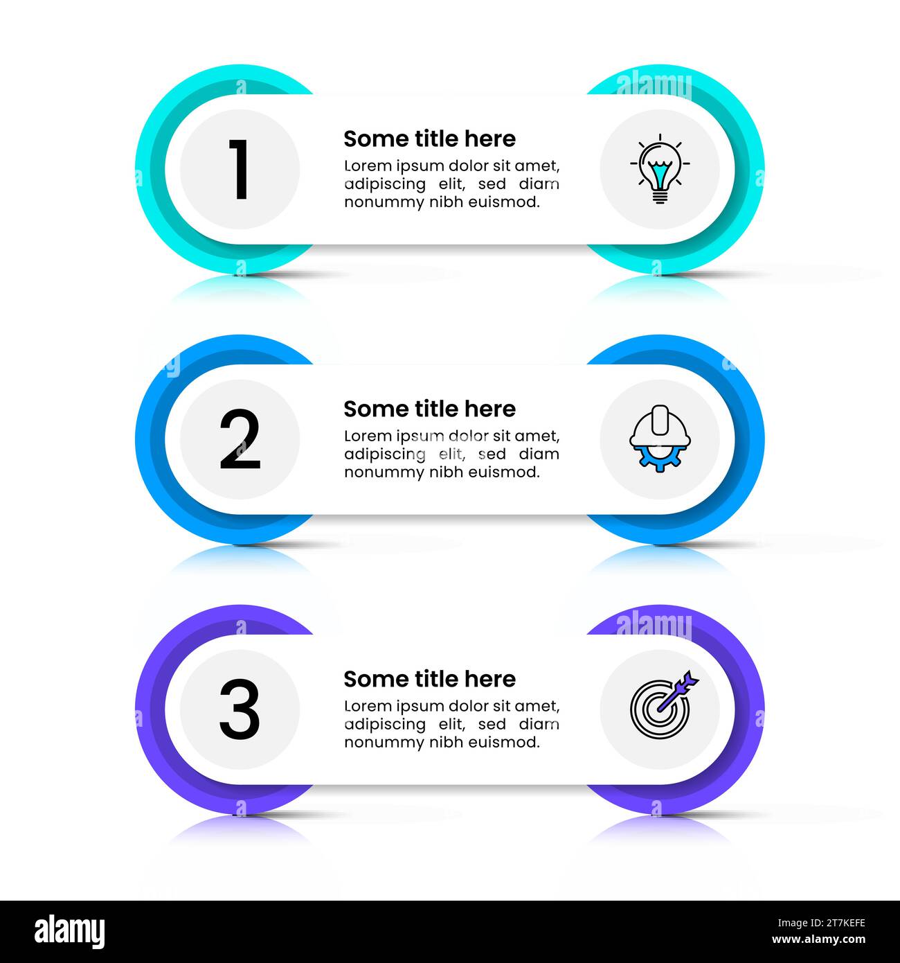 Infographic template with icons and 3 options or steps. Can be used for workflow layout, diagram ...
